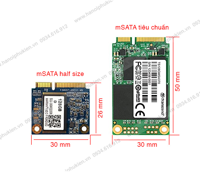 Adapter SSD mSATA to SATA 3 kích thước nhỏ gọn